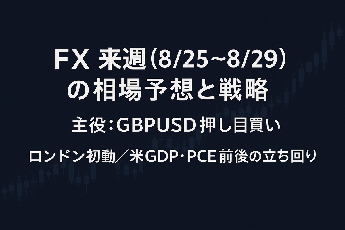FX 来週（8/25(月)〜8/29(金)）の相場予想と戦略 | アキナイ